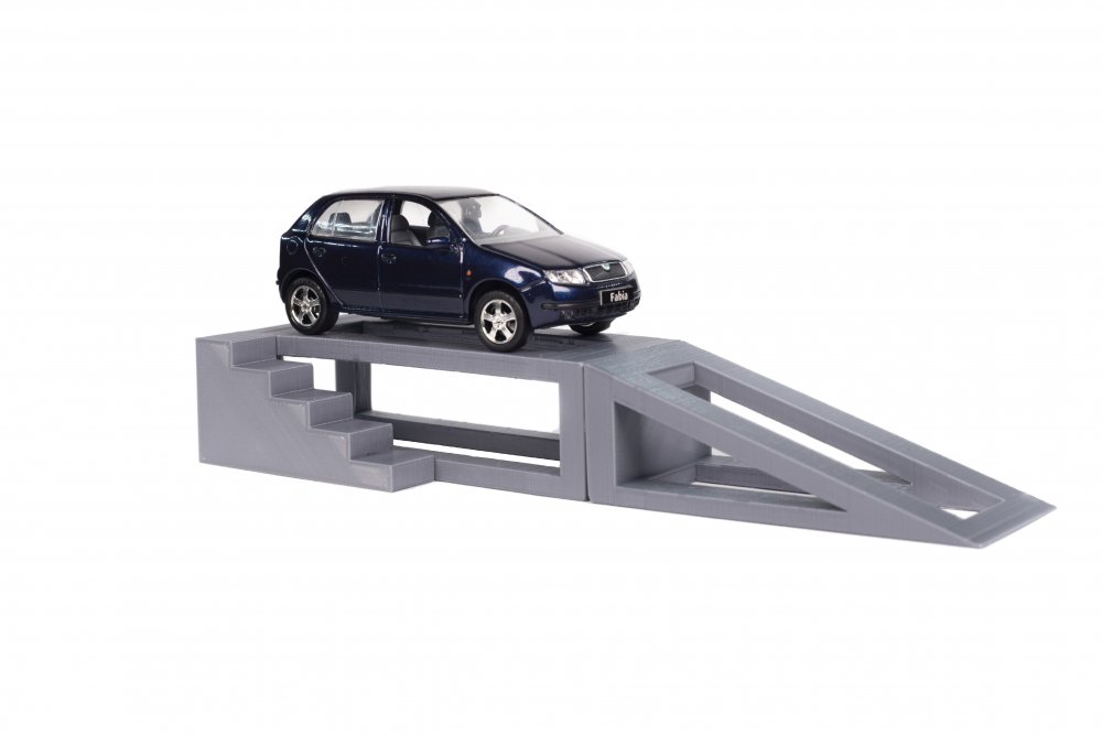 Rampa na auto v měřítku 1:72, 1:64, 1:43, 1:35 a 1:24.